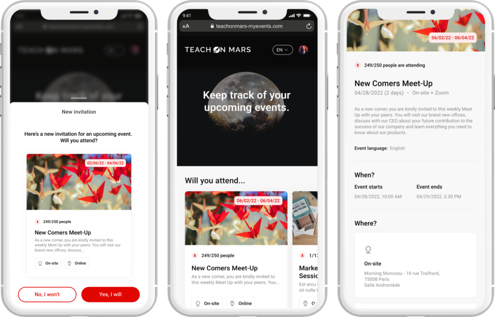 Supercharge your blended pathways with the add-on Event - Teach on Mars