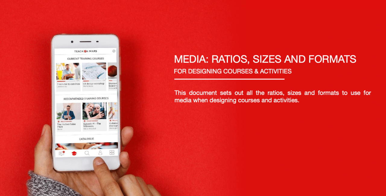 All the key information about media in the Teach on Mars solution - Teach on Mars